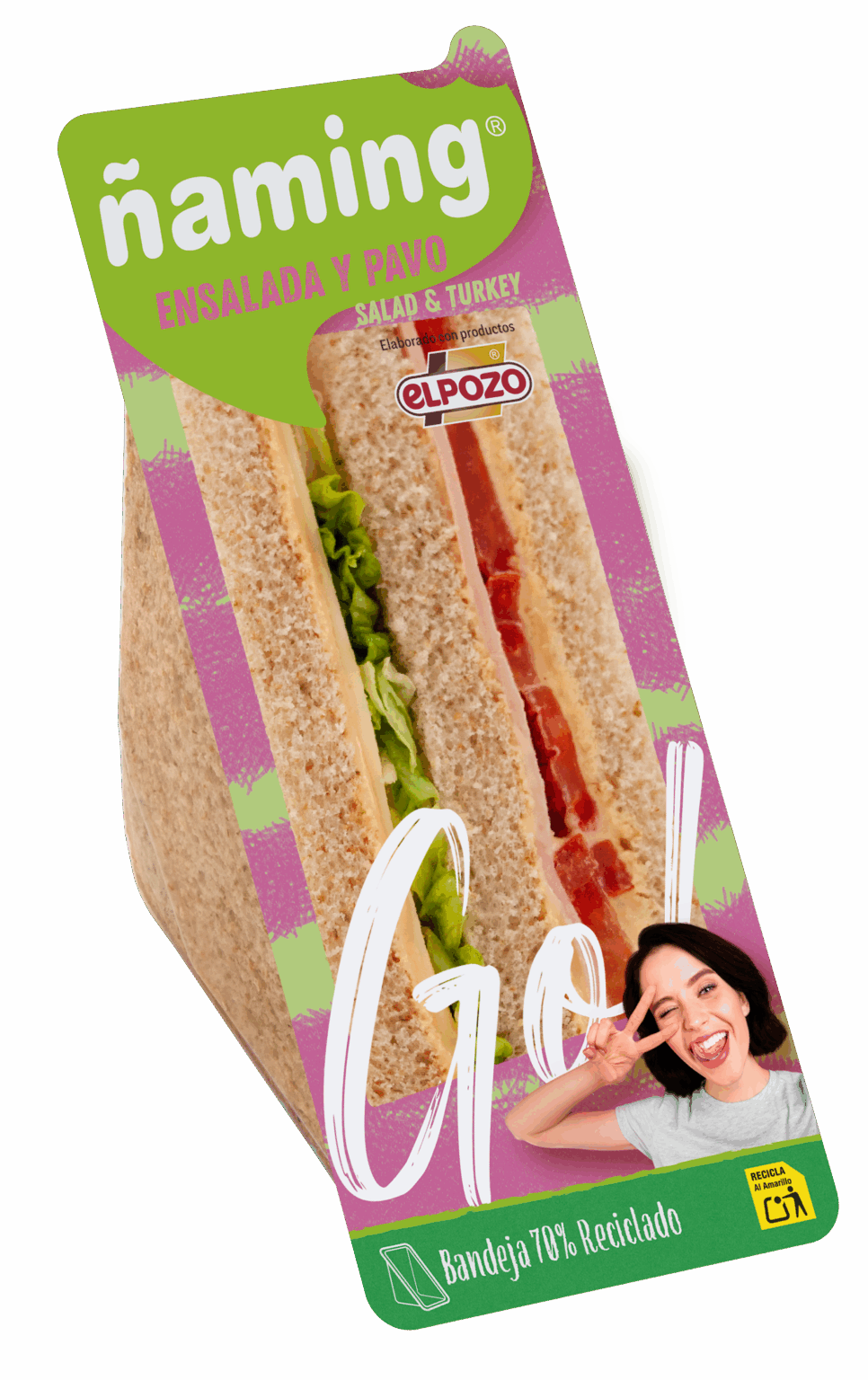 Sándwich Go! Pavo Ensalada Integral | Ñaming